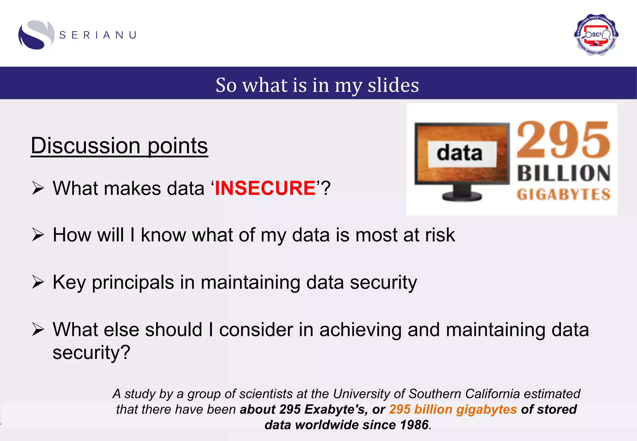 Serianu - Data security | PDF
