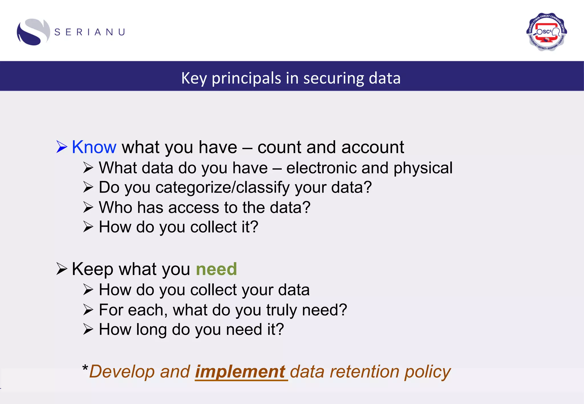 Serianu - Data security | PDF