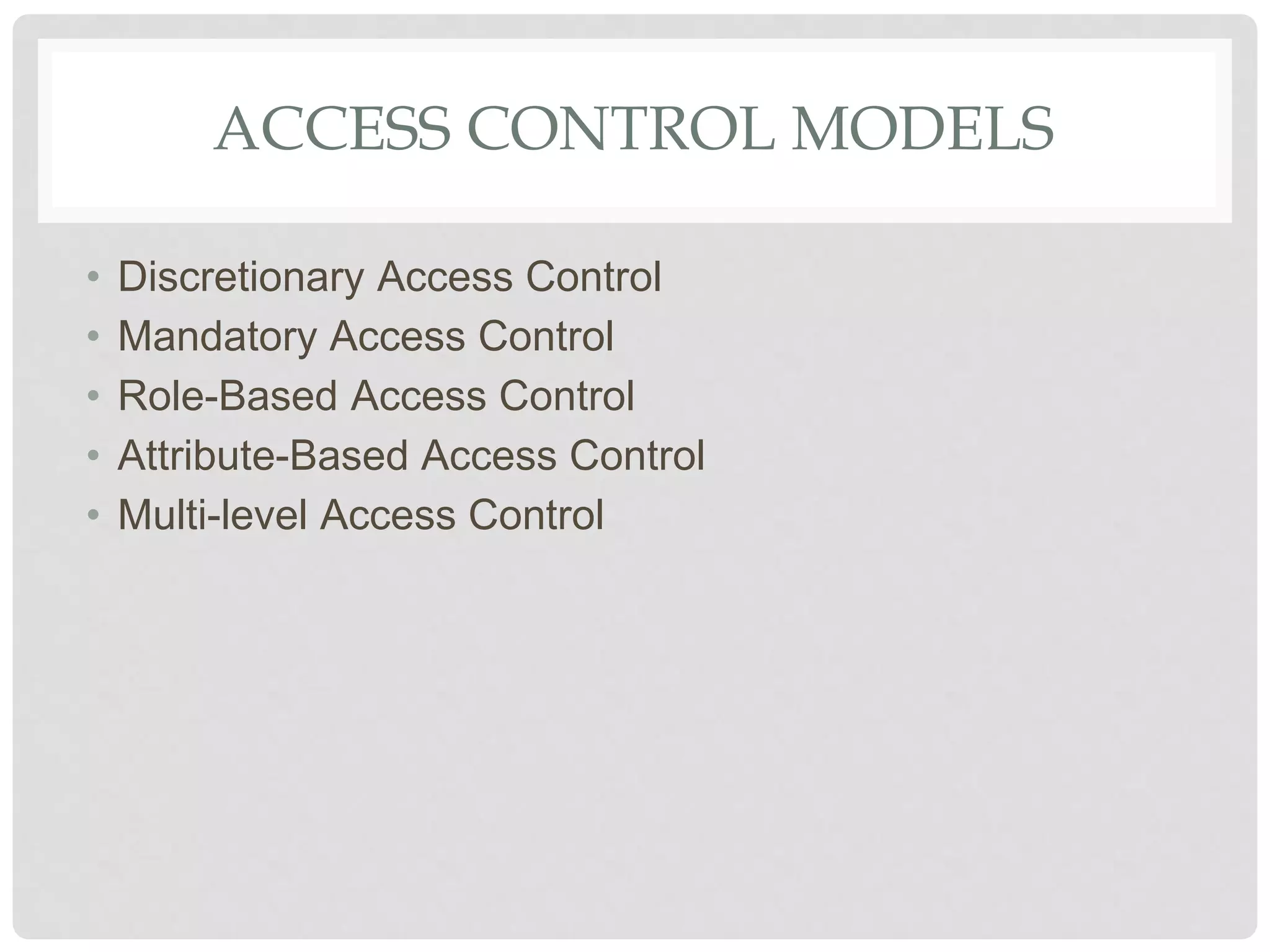 Data security authorization and access control | PPTX