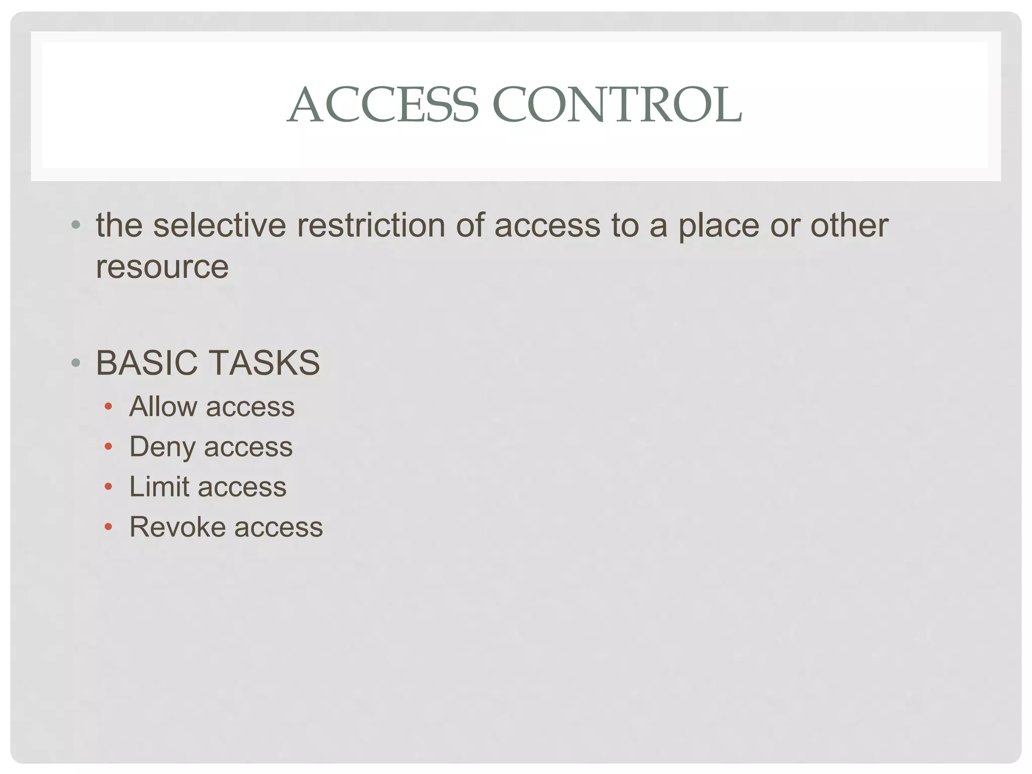 Data security authorization and access control | PPTX