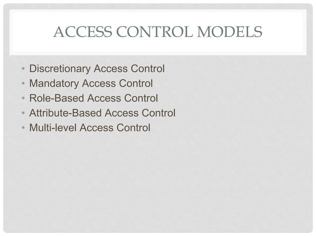 Data security authorization and access control | PPTX