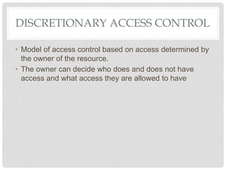 Data security authorization and access control | PPTX
