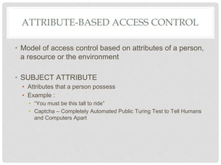 Data security authorization and access control | PPTX