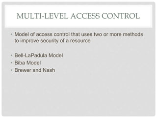 Data security authorization and access control | PPTX