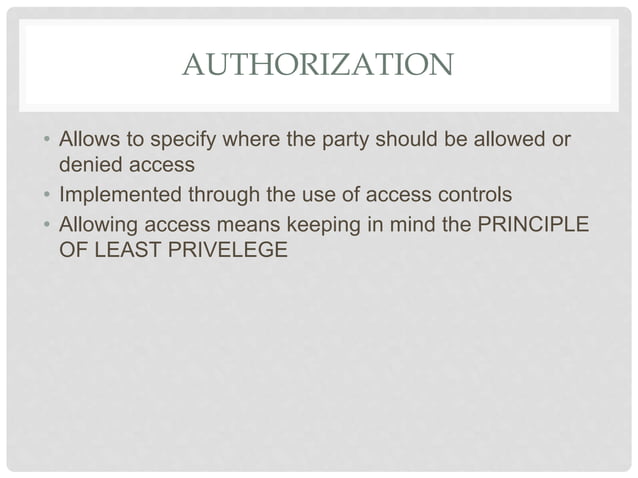 Data security authorization and access control | PPTX
