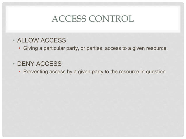 Data security authorization and access control | PPTX