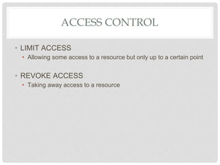 Data security authorization and access control | PPTX