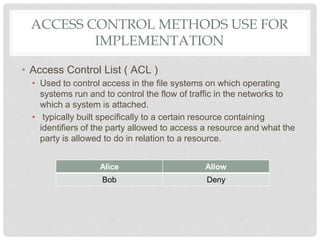Data security authorization and access control | PPTX