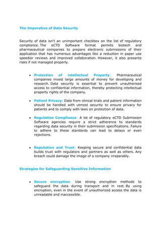 Data Security and Confidentiality in eCTD Publishing Tools Safeguarding Sensitive Information.pdf