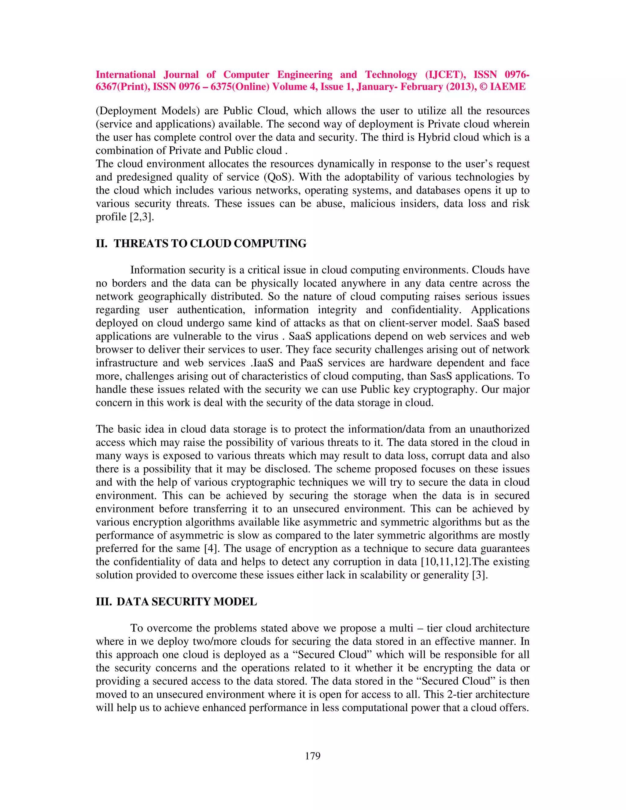 Data security framework for cloud computing networks | PDF