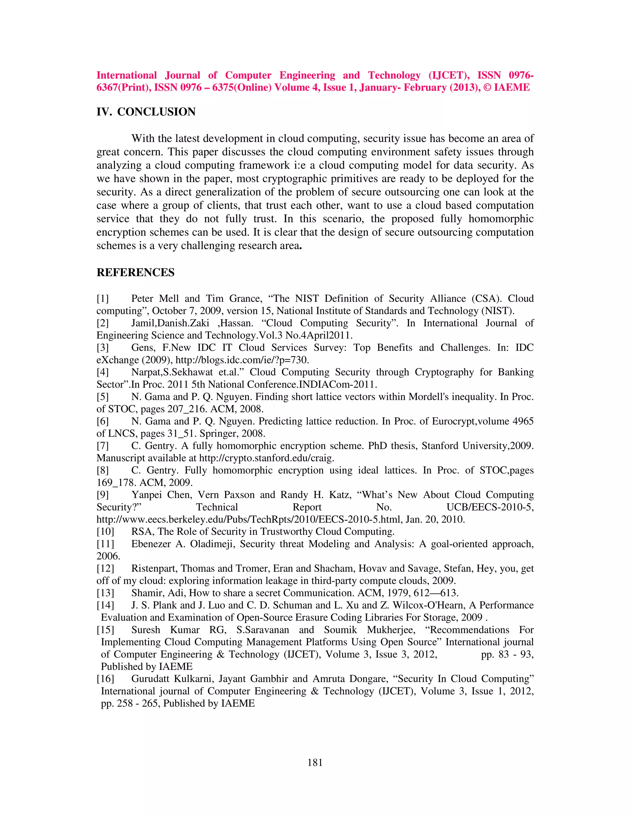 Data security framework for cloud computing networks | PDF
