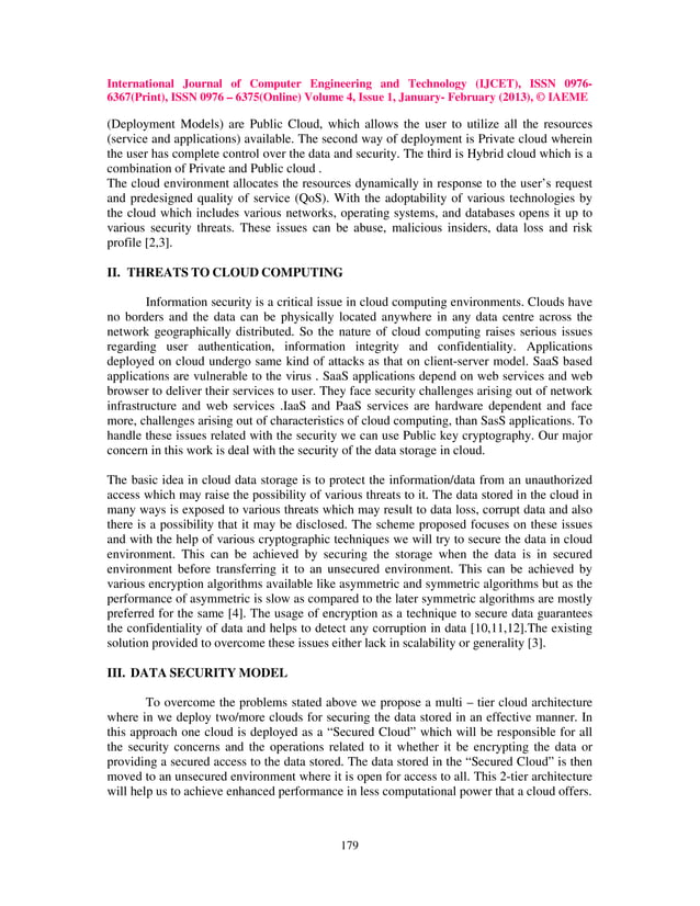 Data Security Framework For Cloud Computing Networks Pdf