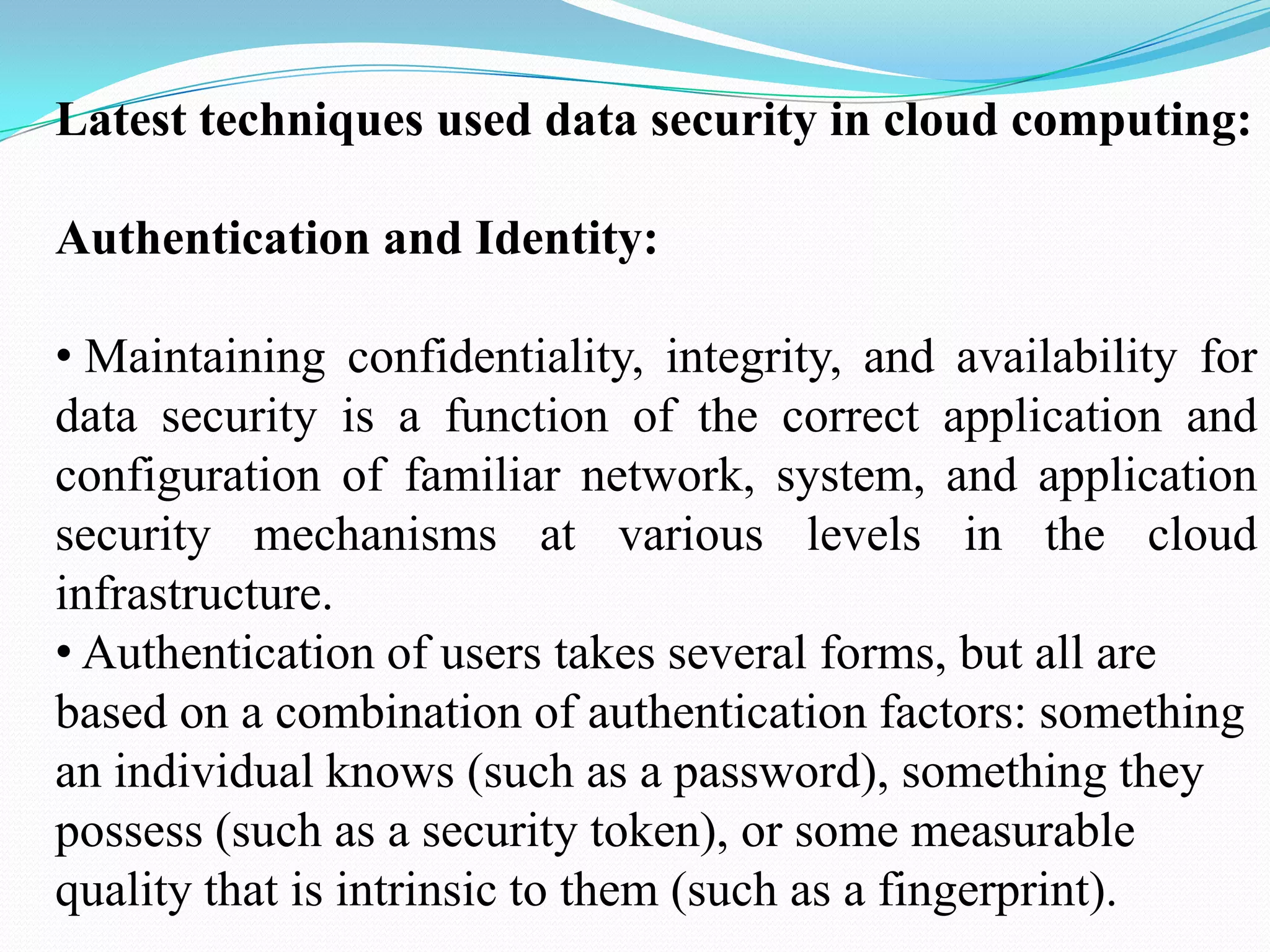Data security in cloud computing | PPTX