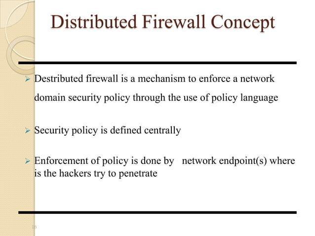 Data security in local network using distributed firewall ppt | PPT