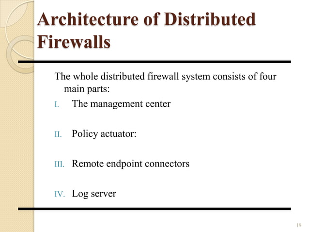 Data Security In Local Network Using Distributed Firewall Ppt Ppt