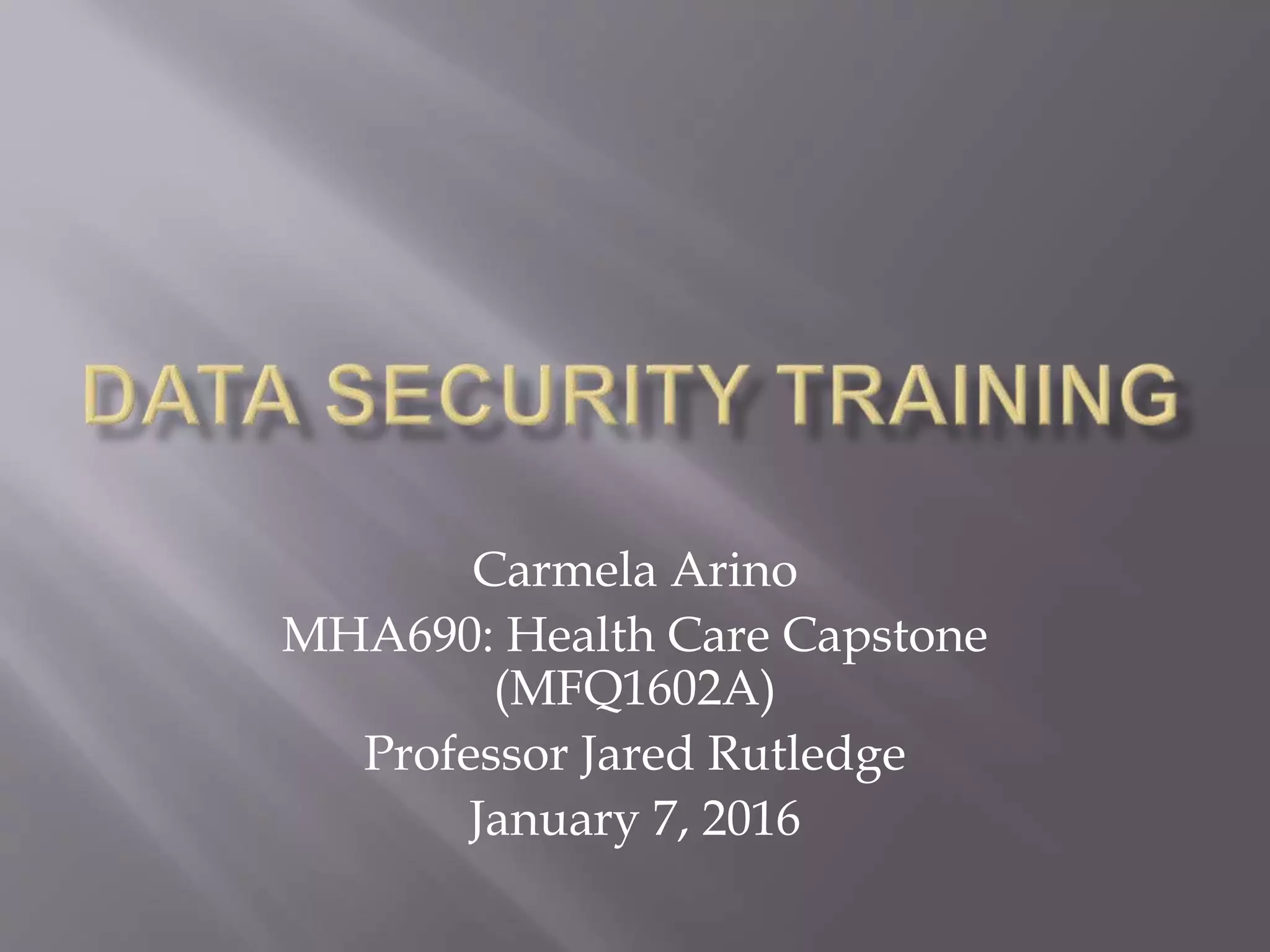 Data security training | PPT