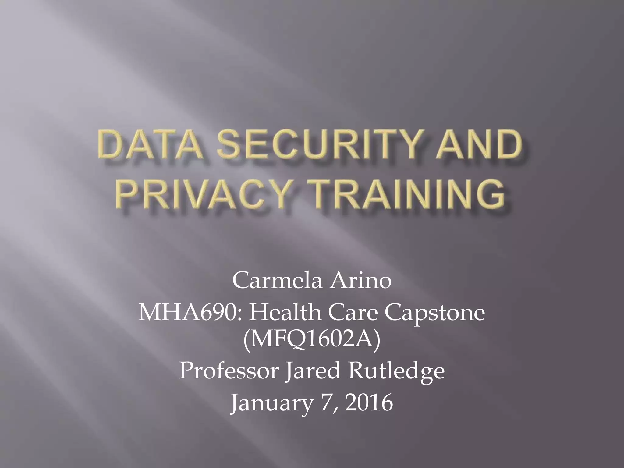 Data security training | PPT