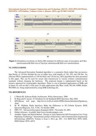 Data security using advanced encryption standard aes in reconfigurable ...