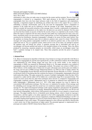 Data security using stegnography and quantum cryptography | PDF