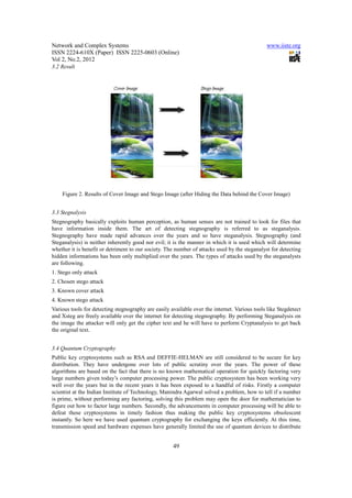 Data security using stegnography and quantum cryptography | PDF