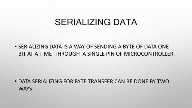Data serializing | PPT Data serializing | PPT