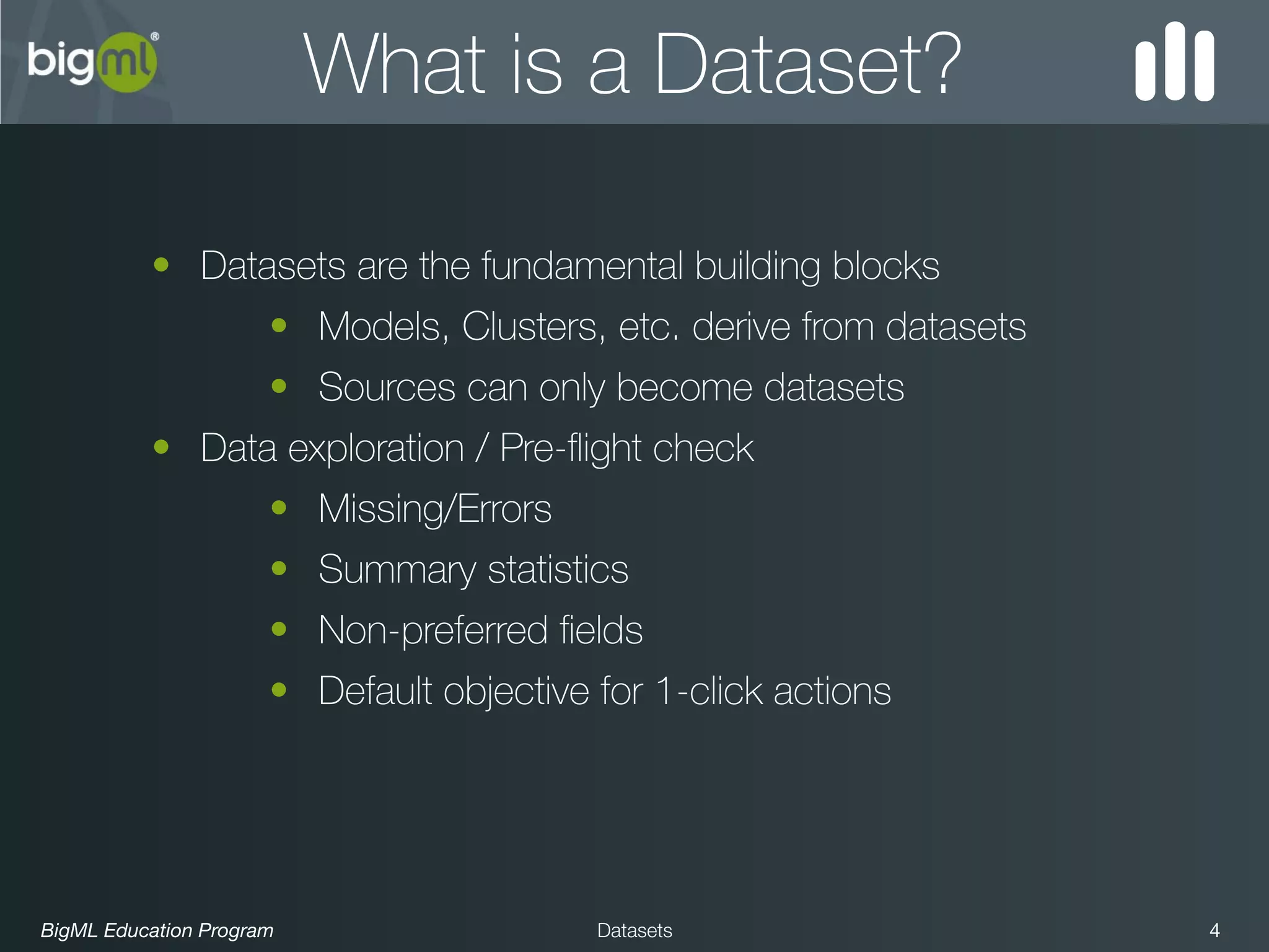 BigML Education - Datasets | PDF