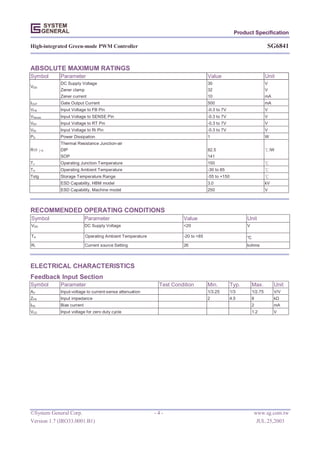 High-integrated Green-mode PWM Controller SG6841 | PDF