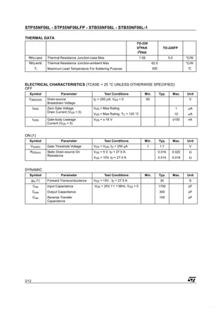 Datasheet.hk p55nf06l 4218782 | PDF