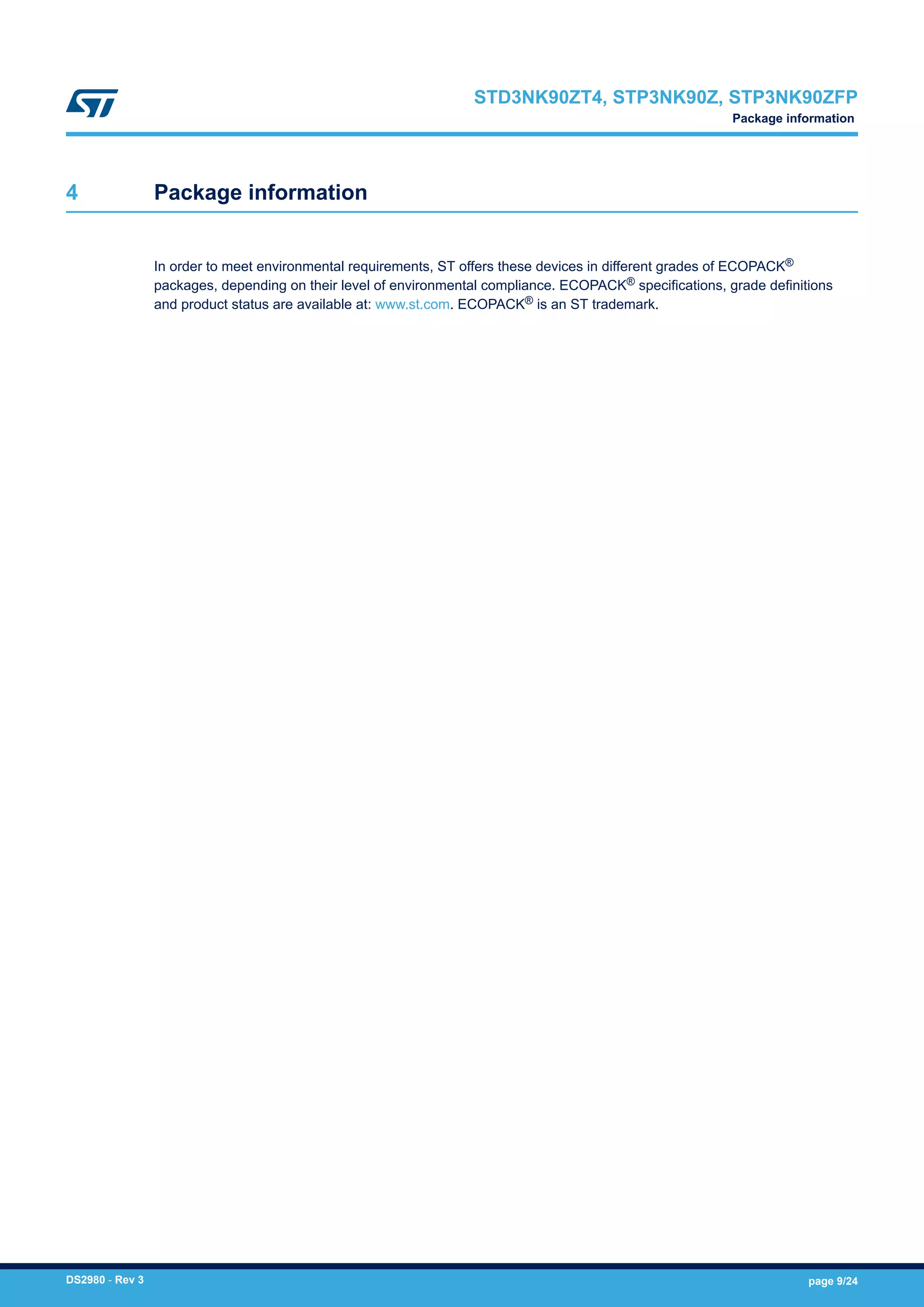 Original N-CHANNEL MOSFET P3NK90ZF STD3NK90Z STP3NK90Z STP3NK90ZFP 900V ...