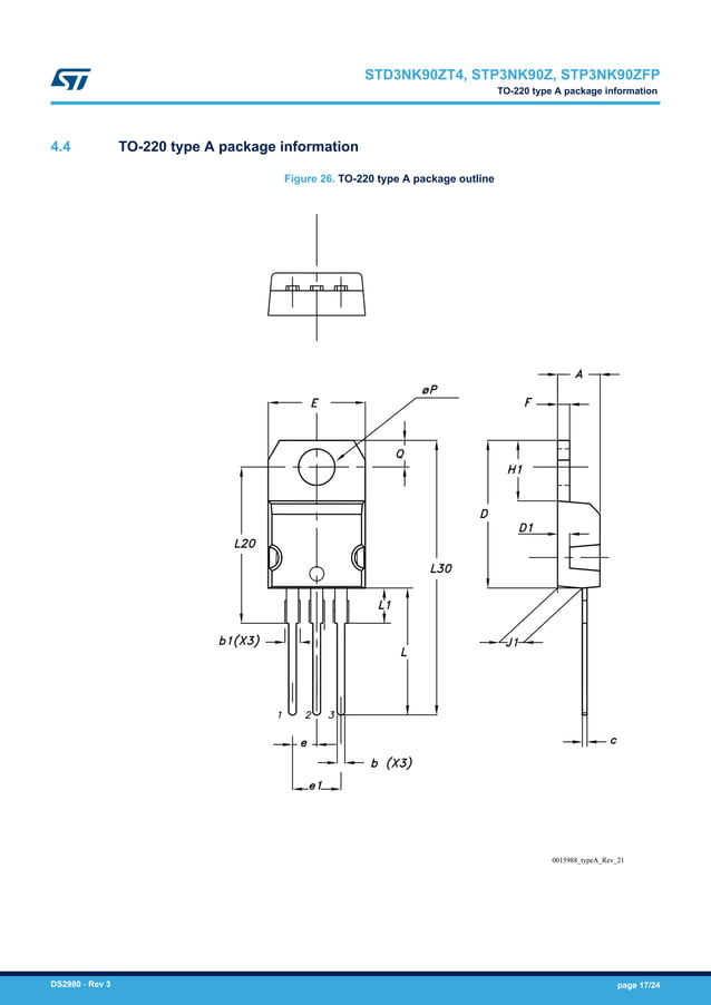 Original N-CHANNEL MOSFET P3NK90ZF STD3NK90Z STP3NK90Z STP3NK90ZFP 900V - 4.1ohm - 3A TO-220 New ...