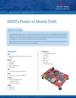 AM437x Product on Module | PDF