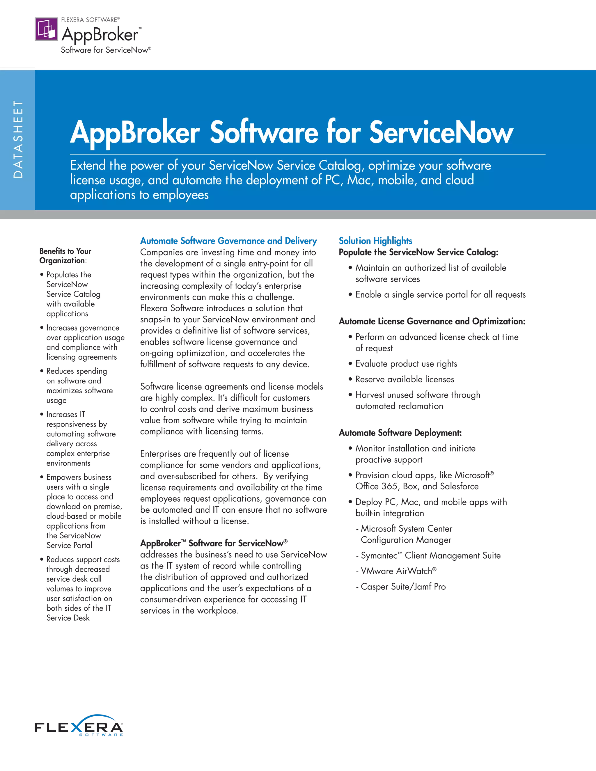 AppBroker Software for ServiceNow | PDF