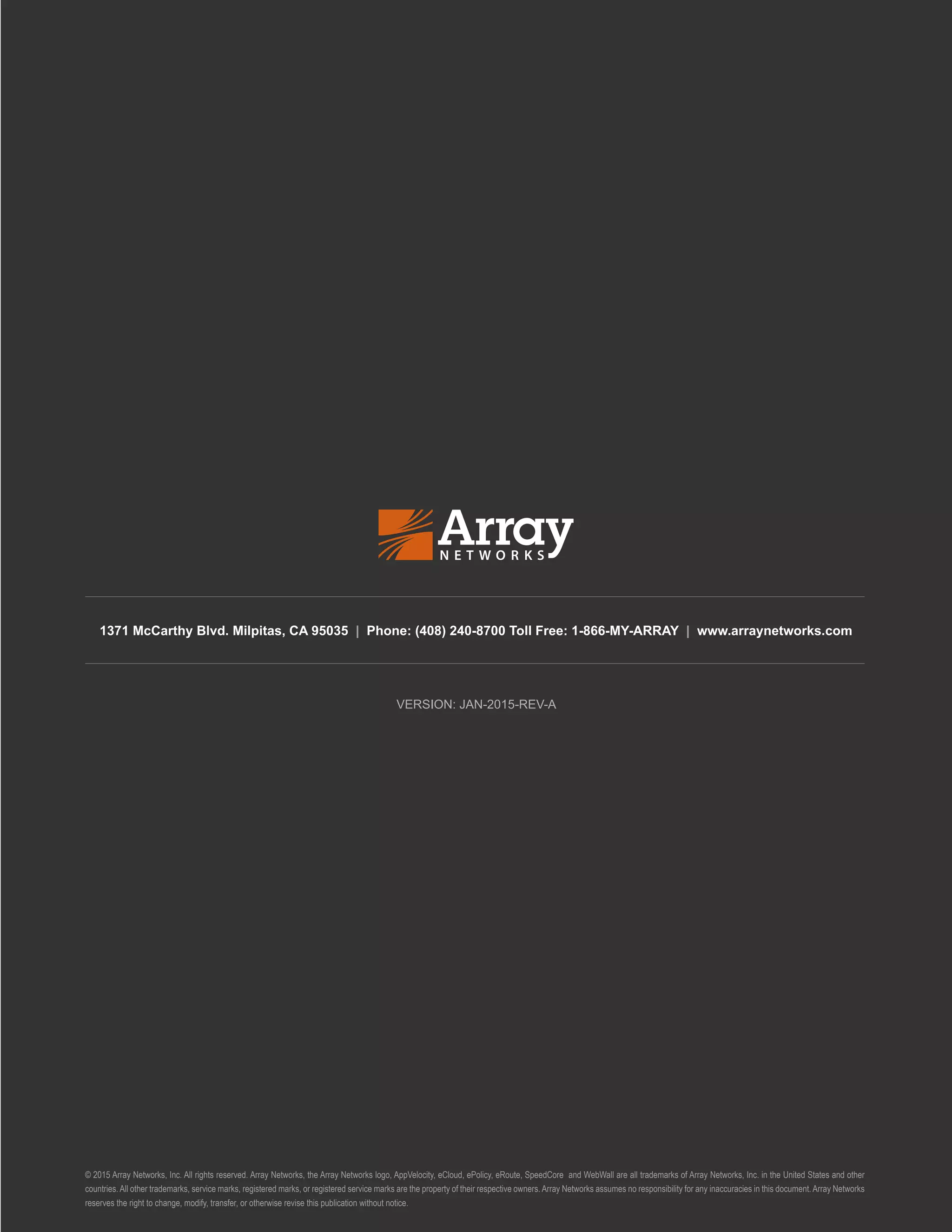 Array Networks AVX Multi-Tenant Application Delivery Controller Datasheet | PDF | Internet ...