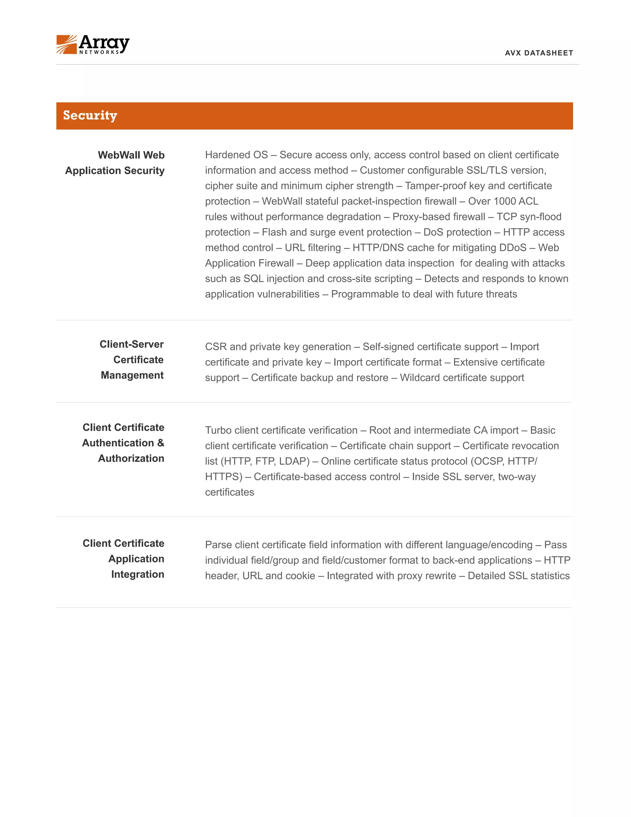Array Networks AVX Multi-Tenant Application Delivery Controller Datasheet | PDF | Internet ...