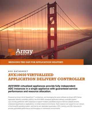Array Networks AVX Multi-Tenant Application Delivery Controller Datasheet | PDF | Internet ...