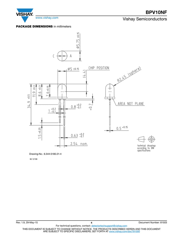 BPV10NF - Datasheet - VISHAY | PDF