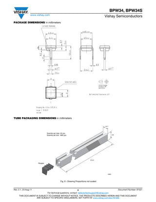BPW34 – BPW34S - Datasheet - VISHAY | PDF