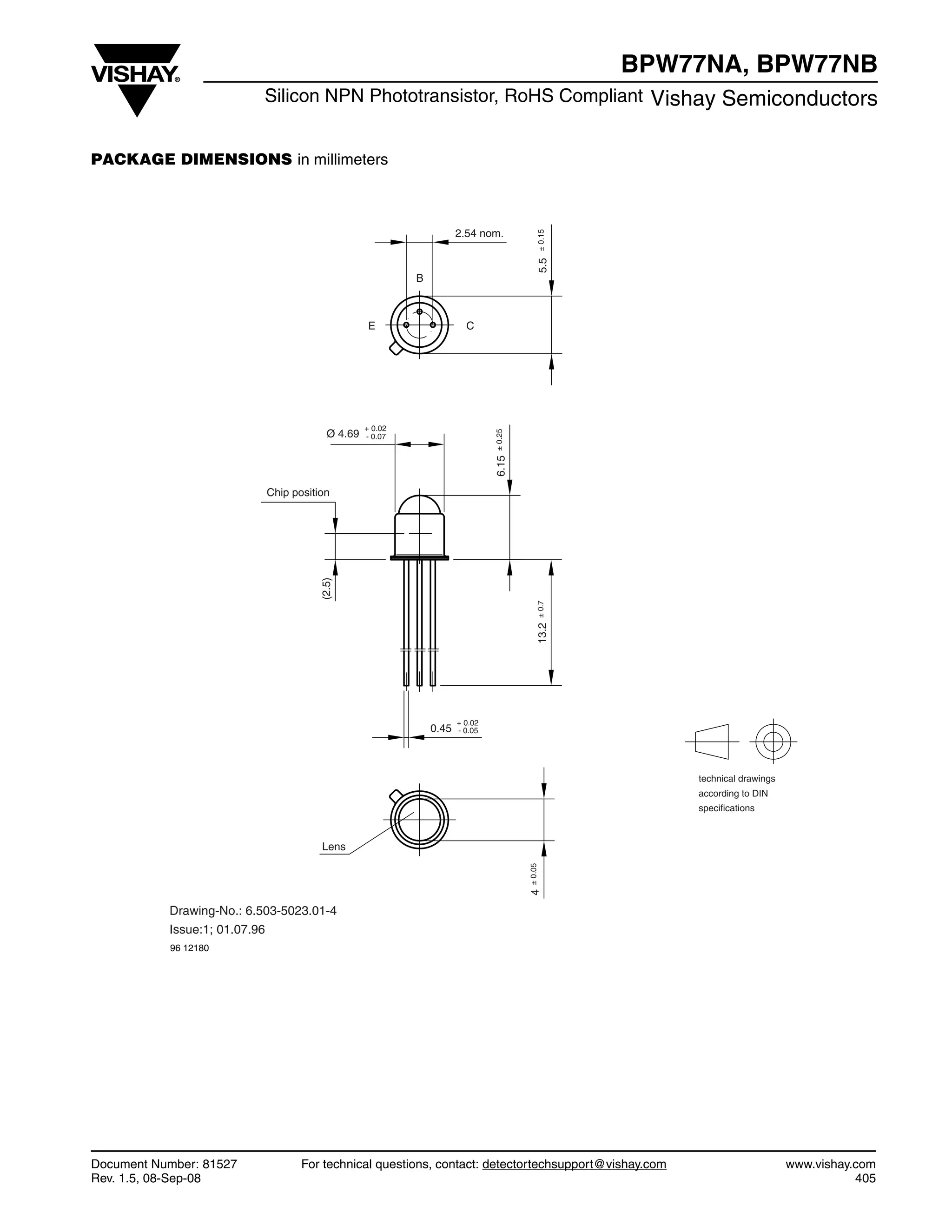 BPW77NA_08 - Datasheet - VISHAY | PDF
