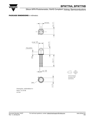 BPW77NA_08 - Datasheet - VISHAY | PDF