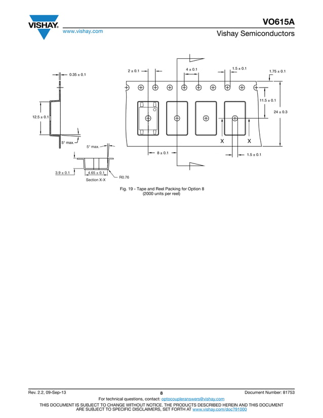 VO615A-2X009T - Datasheet - VISHAY | PDF