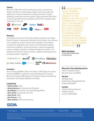 Data Sheet: Gigya Company Overview | PDF