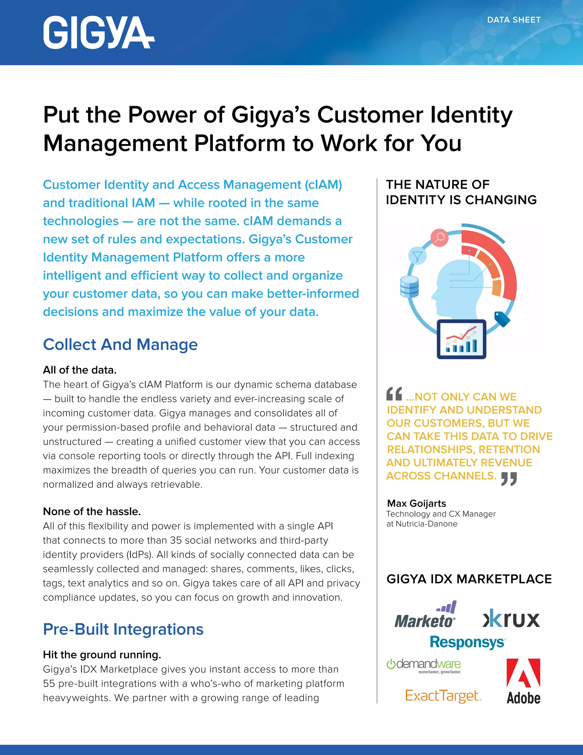 Data Sheet: Gigya for the IT Buyer | PDF