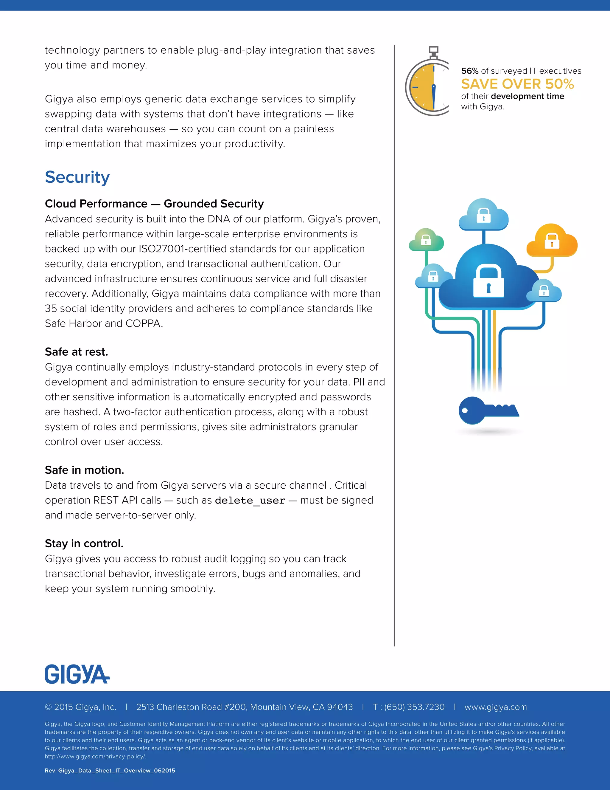 Data Sheet: Gigya for the IT Buyer | PDF