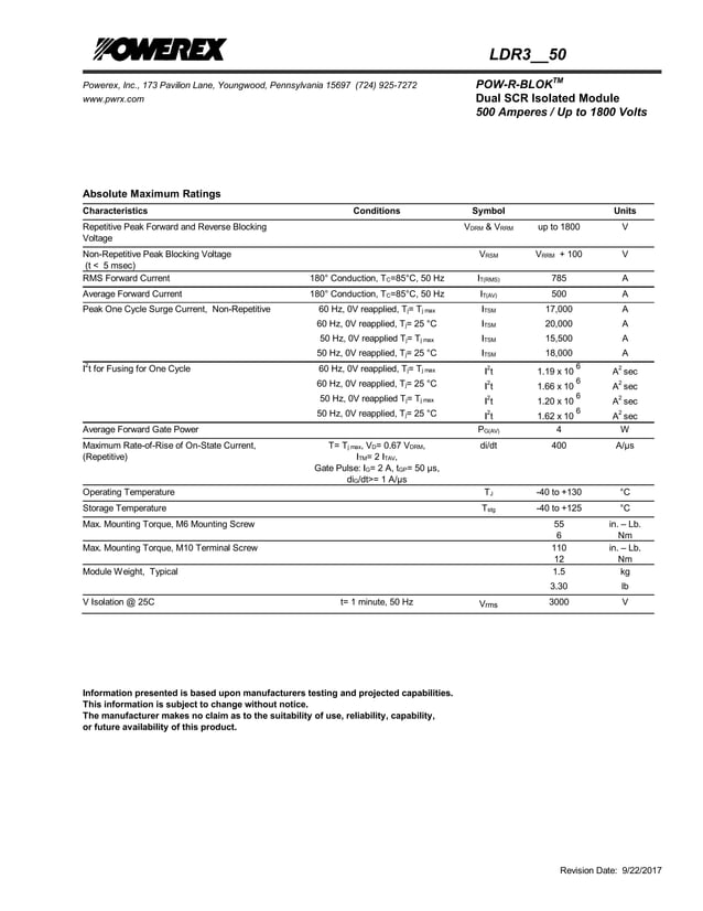 LDR31450 - Datasheet - POWEREX | PDF