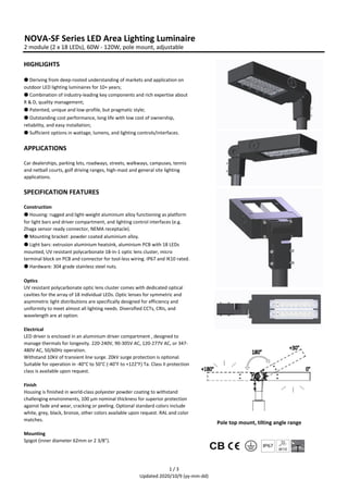 Datasheet-LED-Area-Light-NOVA-SF-Series.pdf | Home Appliances | Home ...