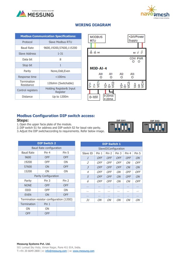 4 CH Analog Input Module -MOD-AI-4 | PDF