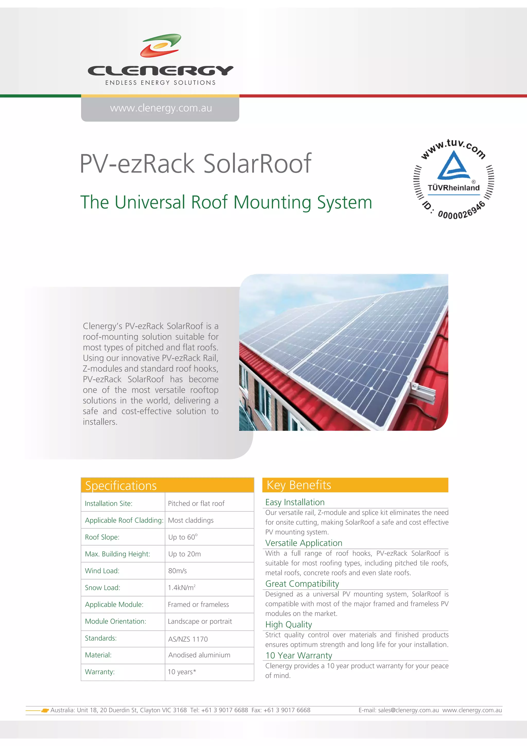 Clenergy PV EZ Rack | PDF
