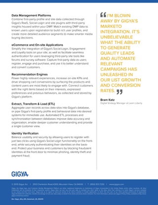 Data Sheet: Why Gigya's IDX Marketplace | PDF