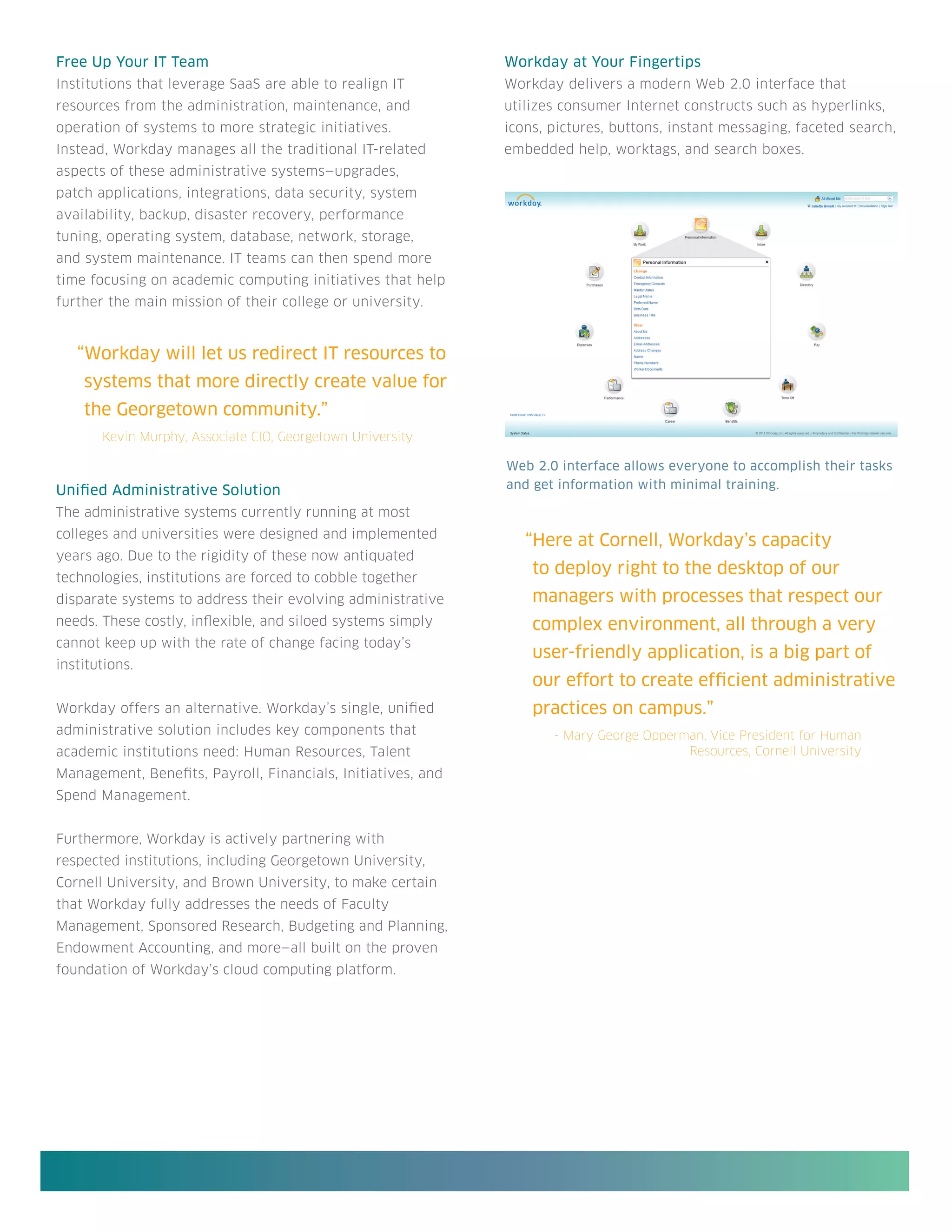 Workday for Higher Education | PDF