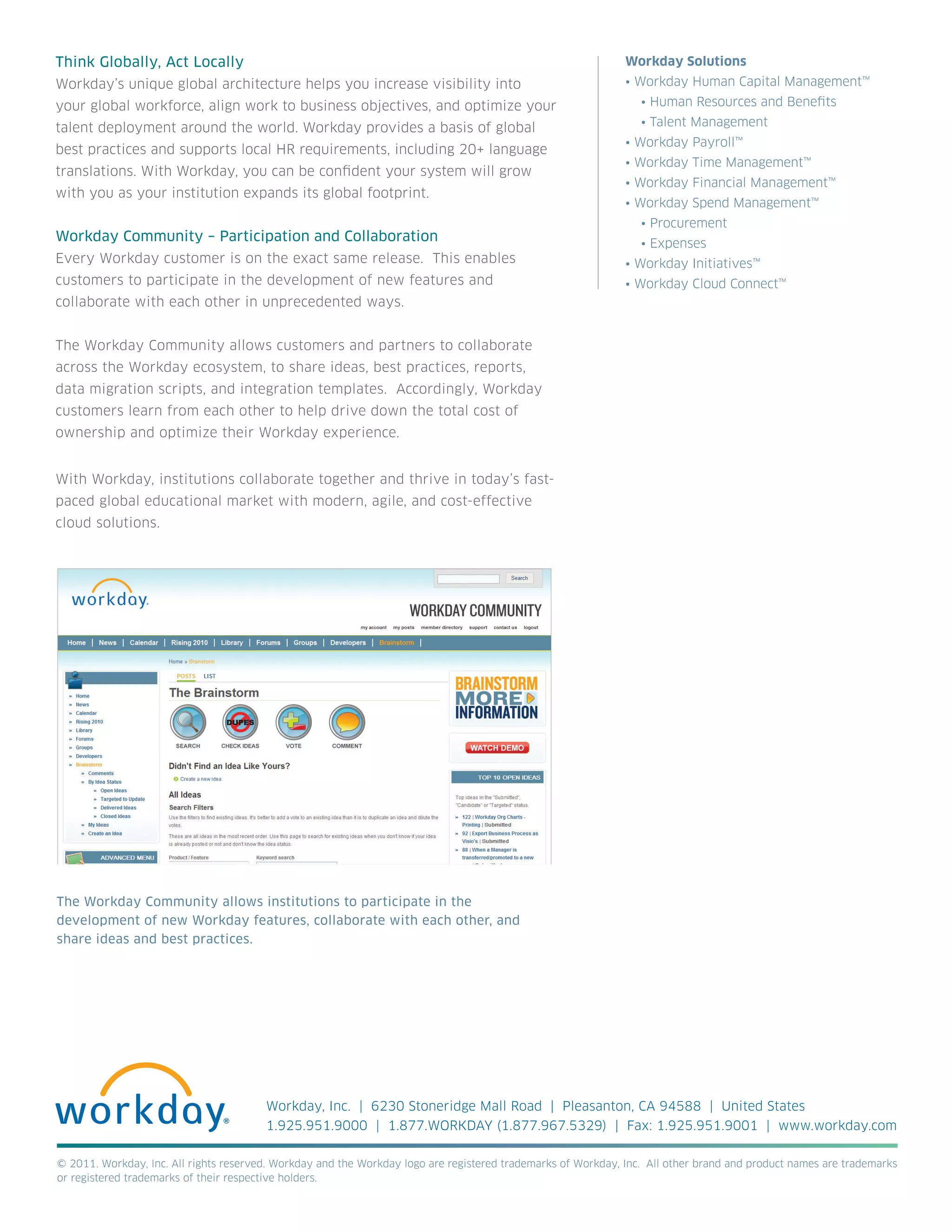 Workday for Higher Education | PDF